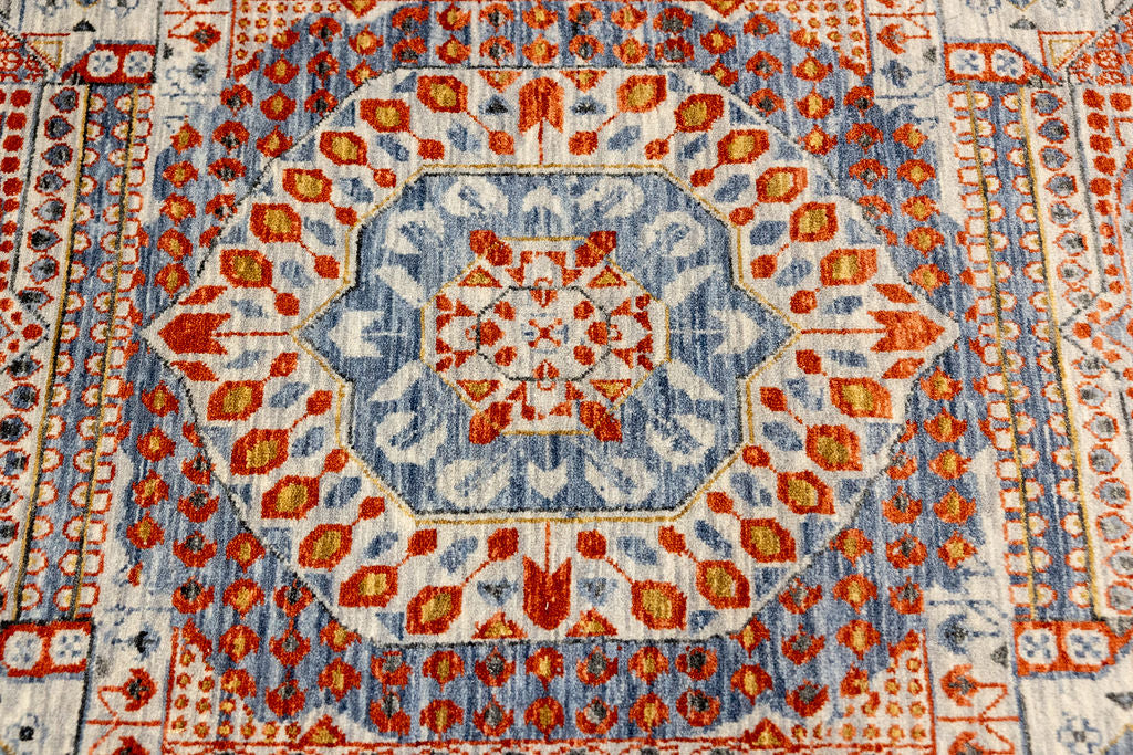 Burnt Orange Afghan Mamluk Chobi Wool Rug 306cm x 244cm – Knot n' Co